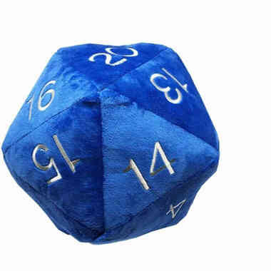 Ultra Pro Plush: Jumbo D20 Novelty Dice (Blue/Silver) - Game Nerdz