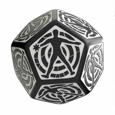 D12 Hit Location Die: Black & White - Game Nerdz