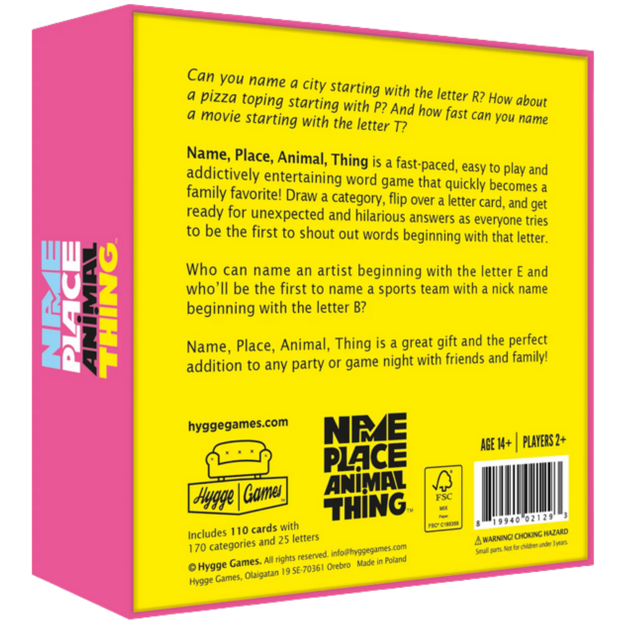 Name, Place, Animal, Thing - Game Nerdz