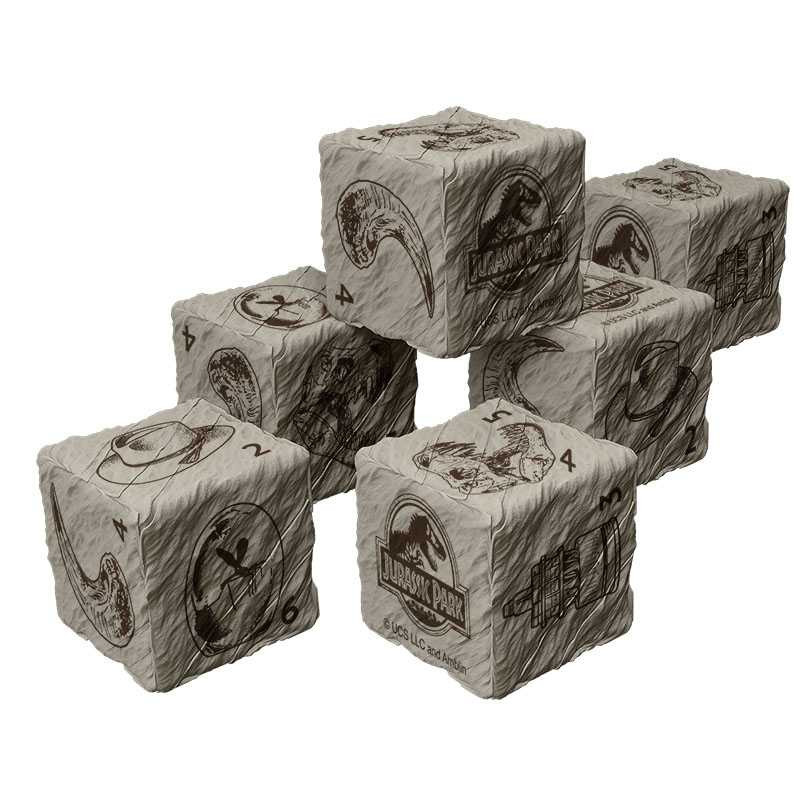 Jurassic Park: D6 Premium Dice Set (6ct) - Game Nerdz
