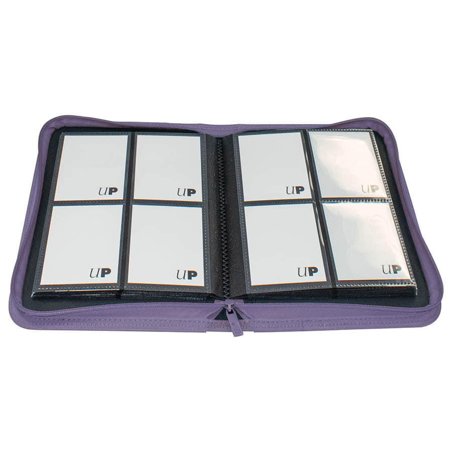 Ultra Pro Binder: Purple - Vivid, Zippered (4-Pocket) - Game Nerdz