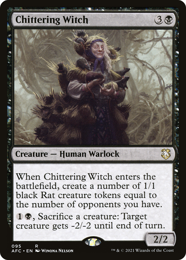 Chittering Witch (AFC-095) - Forgotten Realms Commander - Game Nerdz