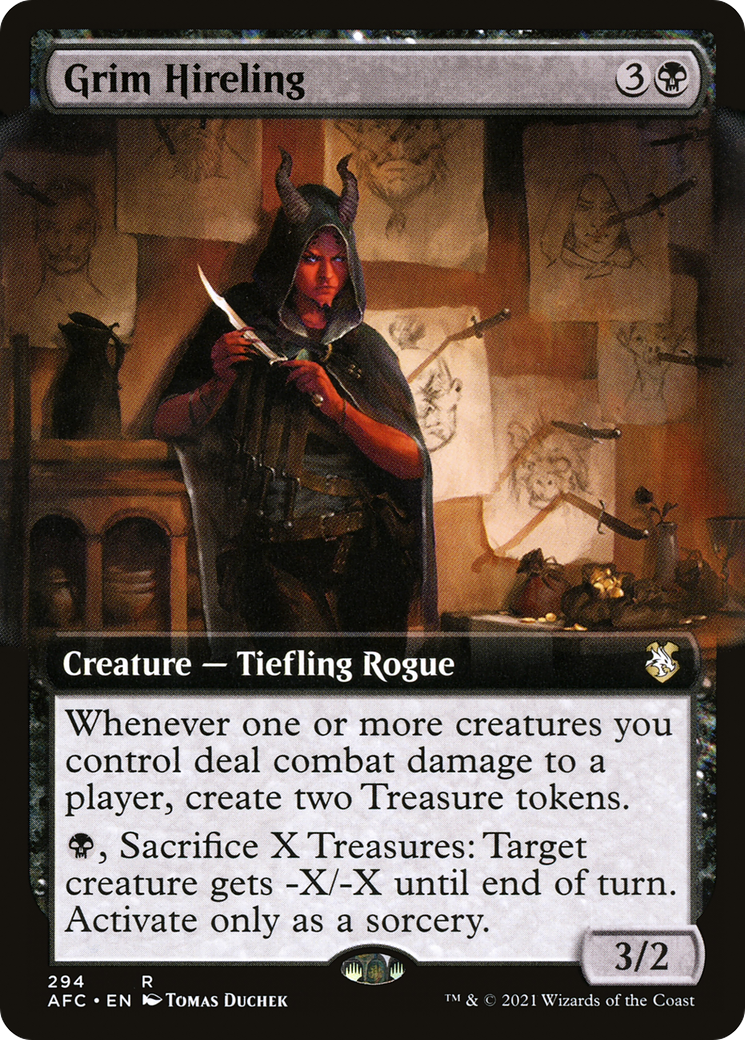 Grim Hireling (AFC-294) - Forgotten Realms Commander: (Extended Art ...