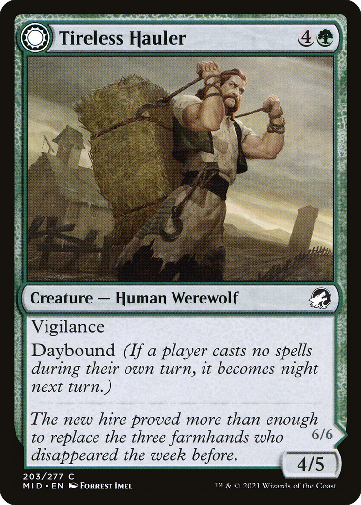 Tireless Hauler // Dire-Strain Brawler (MID-203) - Innistrad: Midnight ...