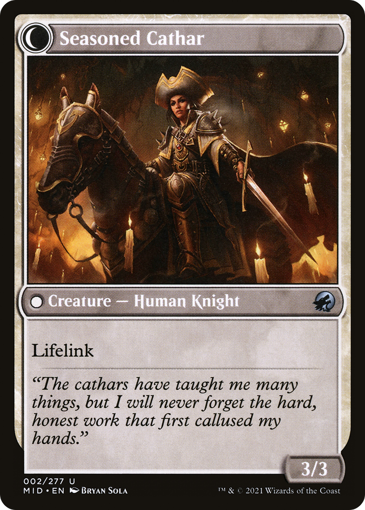Ambitious Farmhand // Seasoned Cathar (MID-002) - Innistrad: Midnight ...