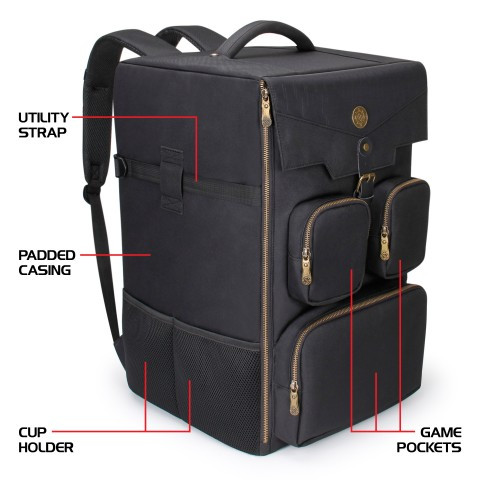 ENHANCE Tabletop: Board Game Tower Backpack - Black - Game Nerdz