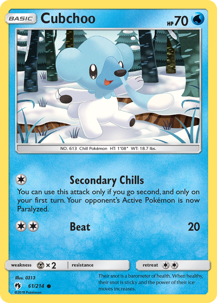Cubchoo 61/214 - Lost Thunder - Game Nerdz