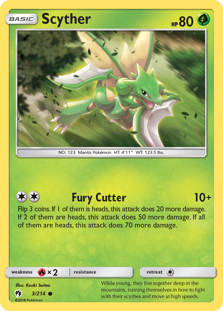 Scyther 3/214 - Lost Thunder Reverse Holofoil - Game Nerdz