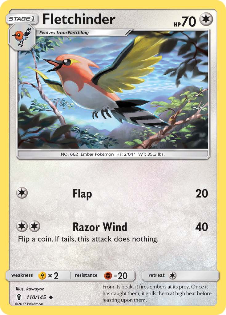 Fletchinder 110/145 - Guardians Rising - Game Nerdz