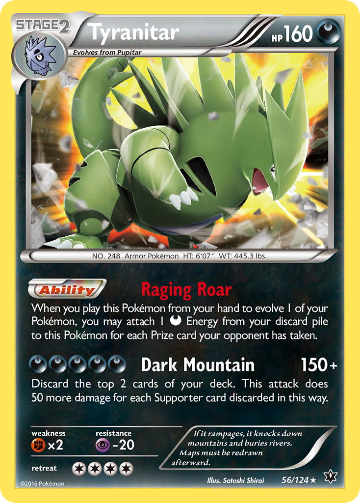Tyranitar 56/124 - Fates Collide Holofoil - Game Nerdz