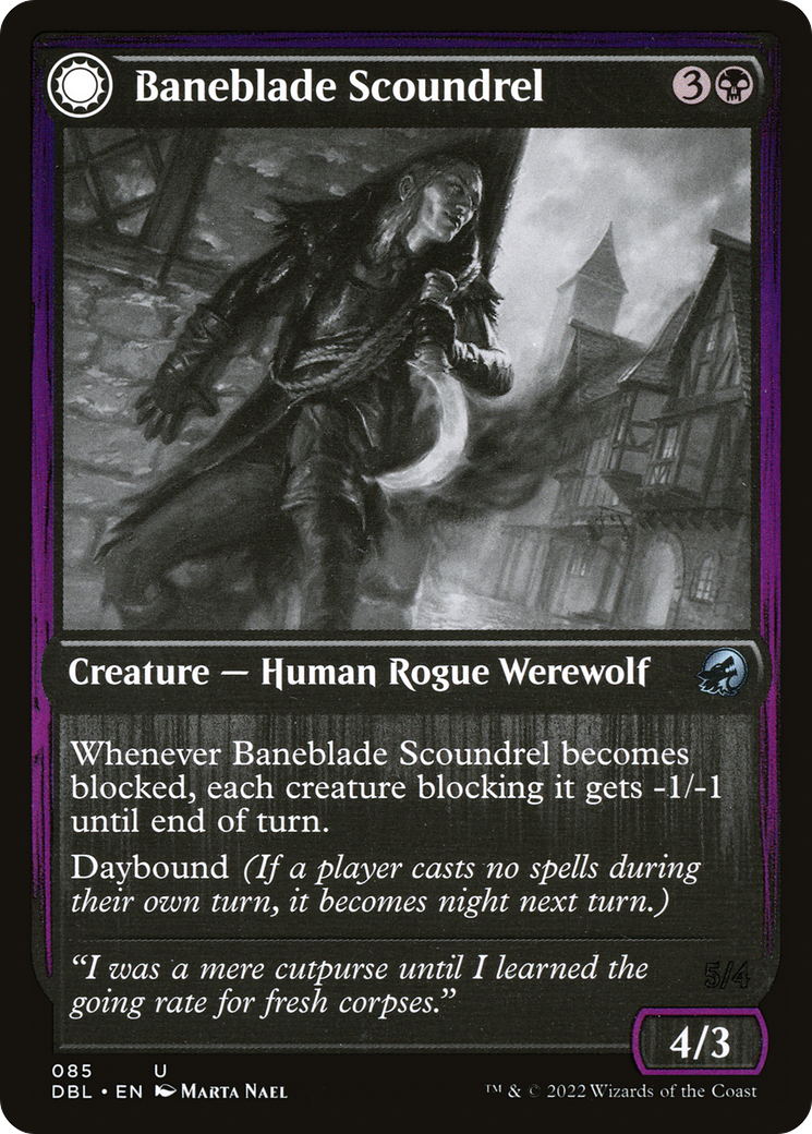 Baneblade Scoundrel // Baneclaw Marauder (DBL-085) - Innistrad: Double ...