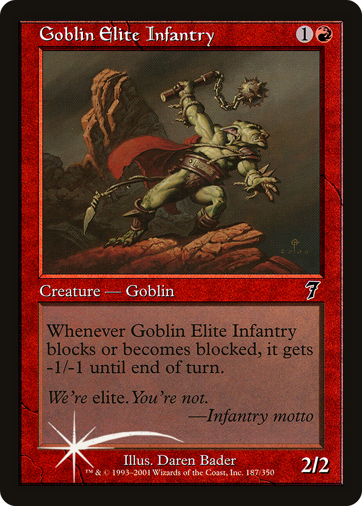 Goblin Elite Infantry (7ED-187★) - Seventh Edition Foil - Game Nerdz