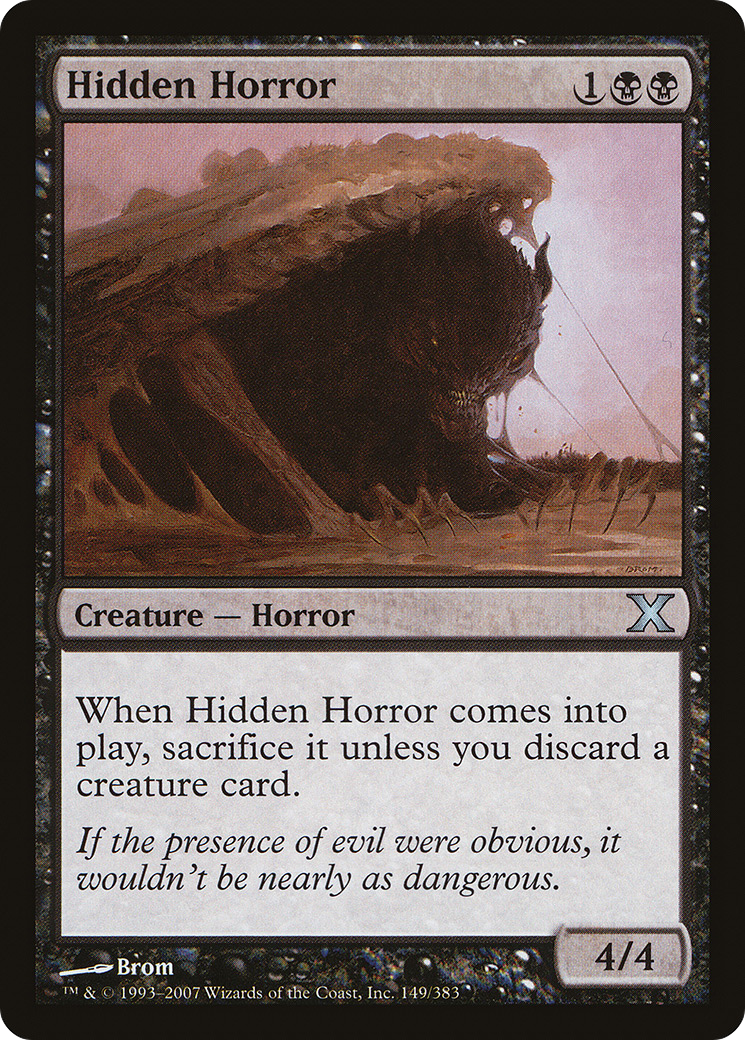 Hidden Horror (10E-149) - Tenth Edition Foil - Game Nerdz