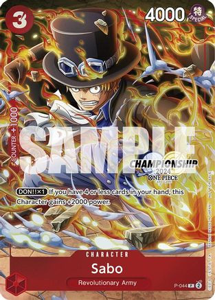 Sabo (CS 2024 Event Pack Finalist) (P-044) One Piece Promotion Cards ...