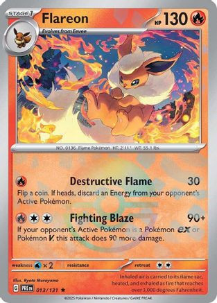 Flareon (Poke Ball Pattern) 13 - SV Prismatic Evolutions Holofoil ...
