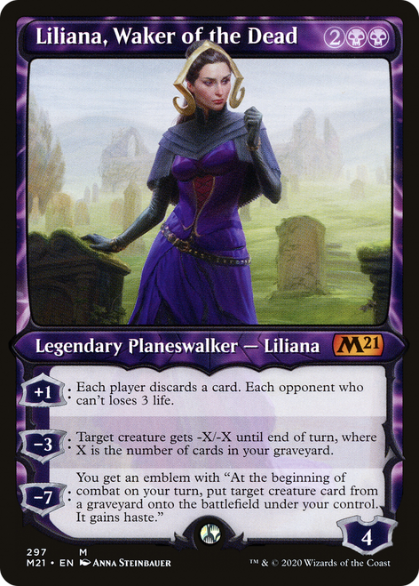 Liliana, Waker of the Dead (M21-297) - Core Set 2021: (Showcase) - Game ...