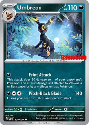 Umbreon (GameStop Exclusive) 130 - SV Scarlet Violet Promo Cards ...