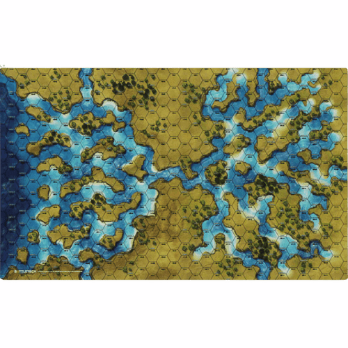 BattleTech: Battle Mat - Savannah - River Delta/City Ruins (PREORDER ...