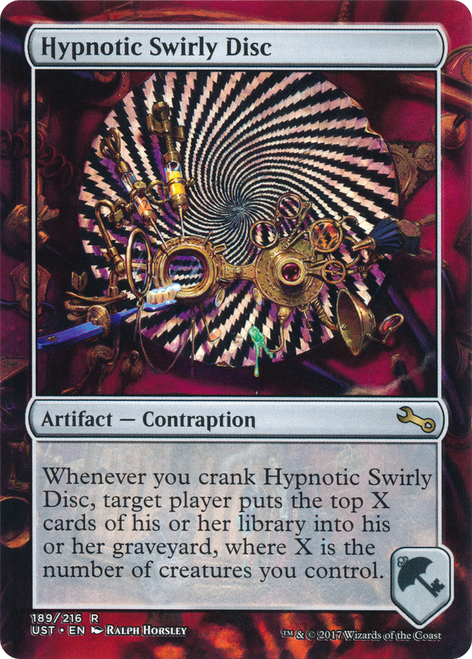 Hypnotic Swirly Disc (UST-189) - Unstable (Borderless) Foil - Game Nerdz