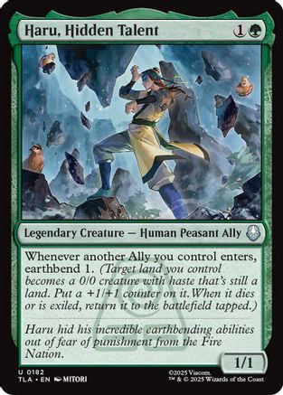 Haru, Hidden Talent (TLA-182) - Avatar: The Last Airbender Foil - Game ...
