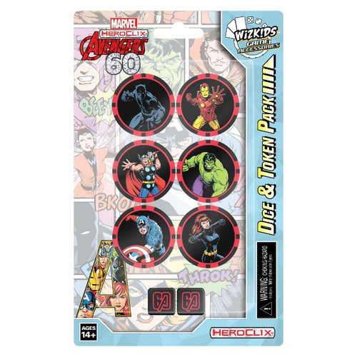 Marvel HeroClix: Avengers 60th Anniversary - Dice & Token Pack - Game Nerdz