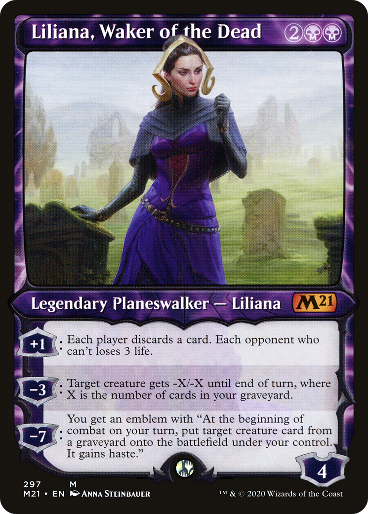 Liliana, Waker of the Dead (M21-297) - Core Set 2021: (Showcase) - Game ...
