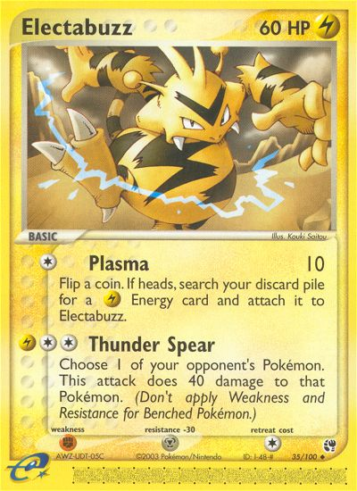 basic electabuzz pokemon card