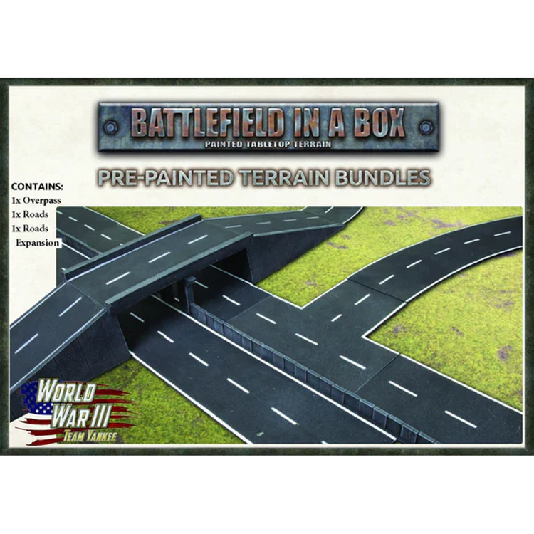 Battlefield in a Box: Modern Terrain Bundle 4 - Road Network - Game Nerdz