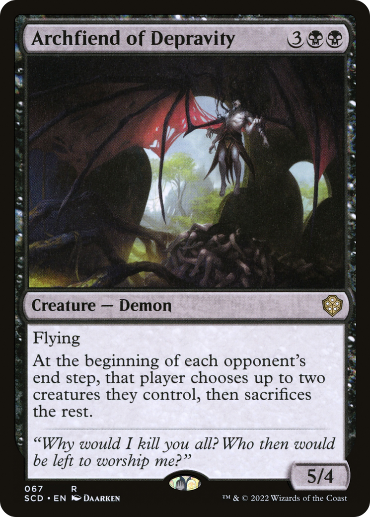 Archfiend of Depravity (SCD-067) - Starter Commander Decks - Game Nerdz