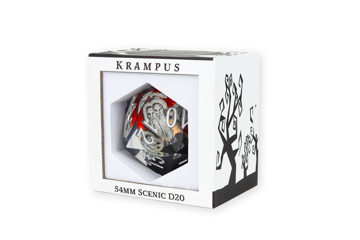 Sirius Dice: 54MM D20 Scenic - Christmas Krampus - Game Nerdz