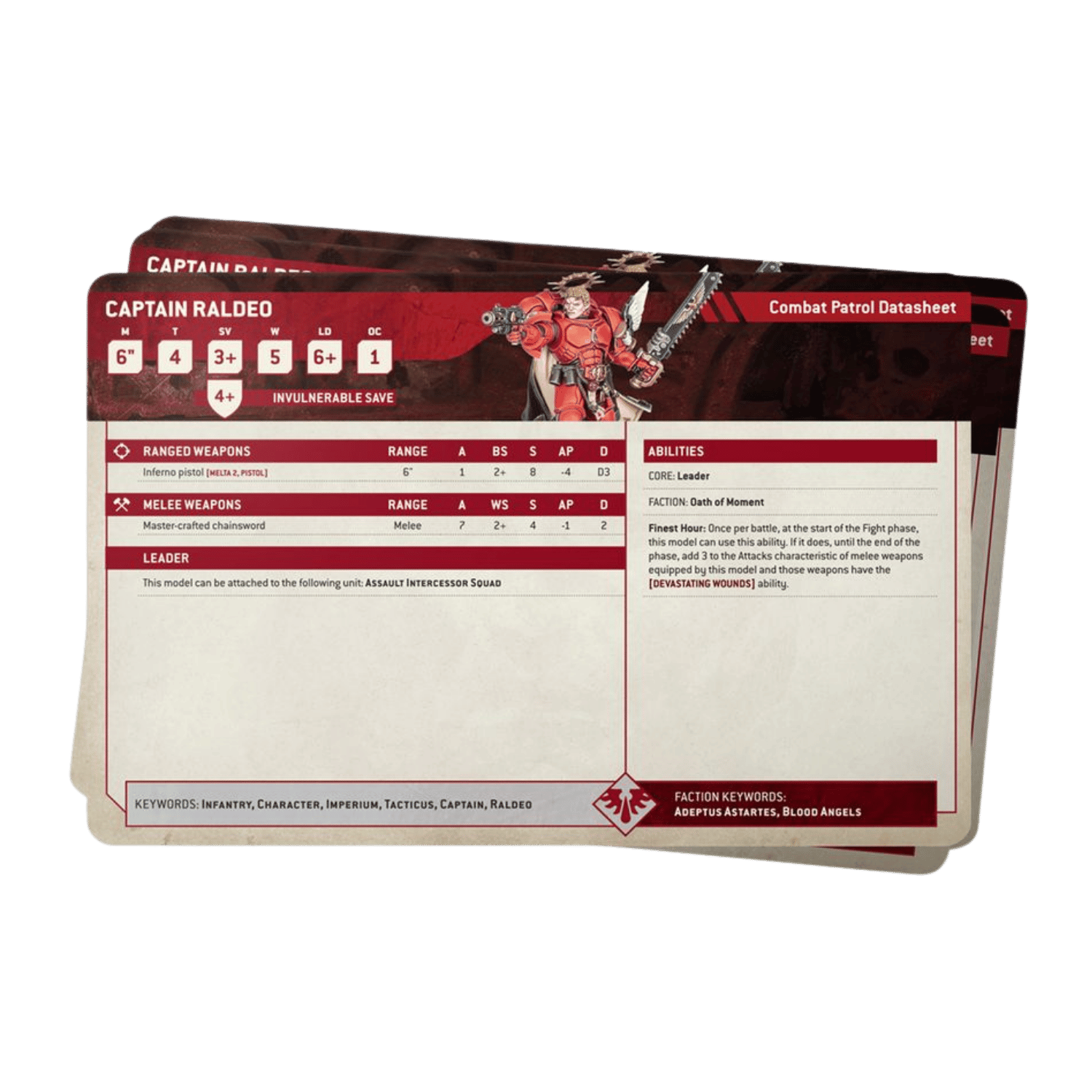 Warhammer 40K: Blood Angels - Datasheet Cards - Game Nerdz