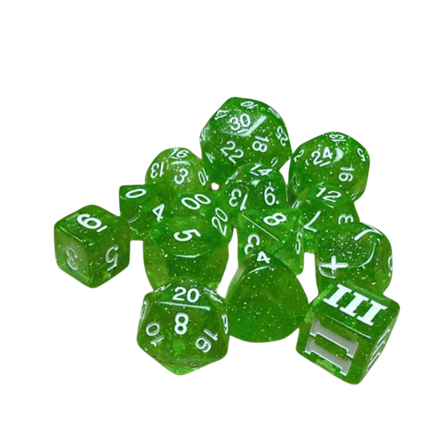 Dungeon Crawl Classics RPG: Greenstone Shards Dice (14ct) - Game Nerdz
