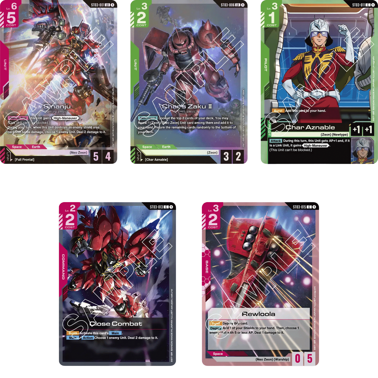 Gundam Card Game: Zeon's Rush - Gundam Assemble Set - Starter Deck ...