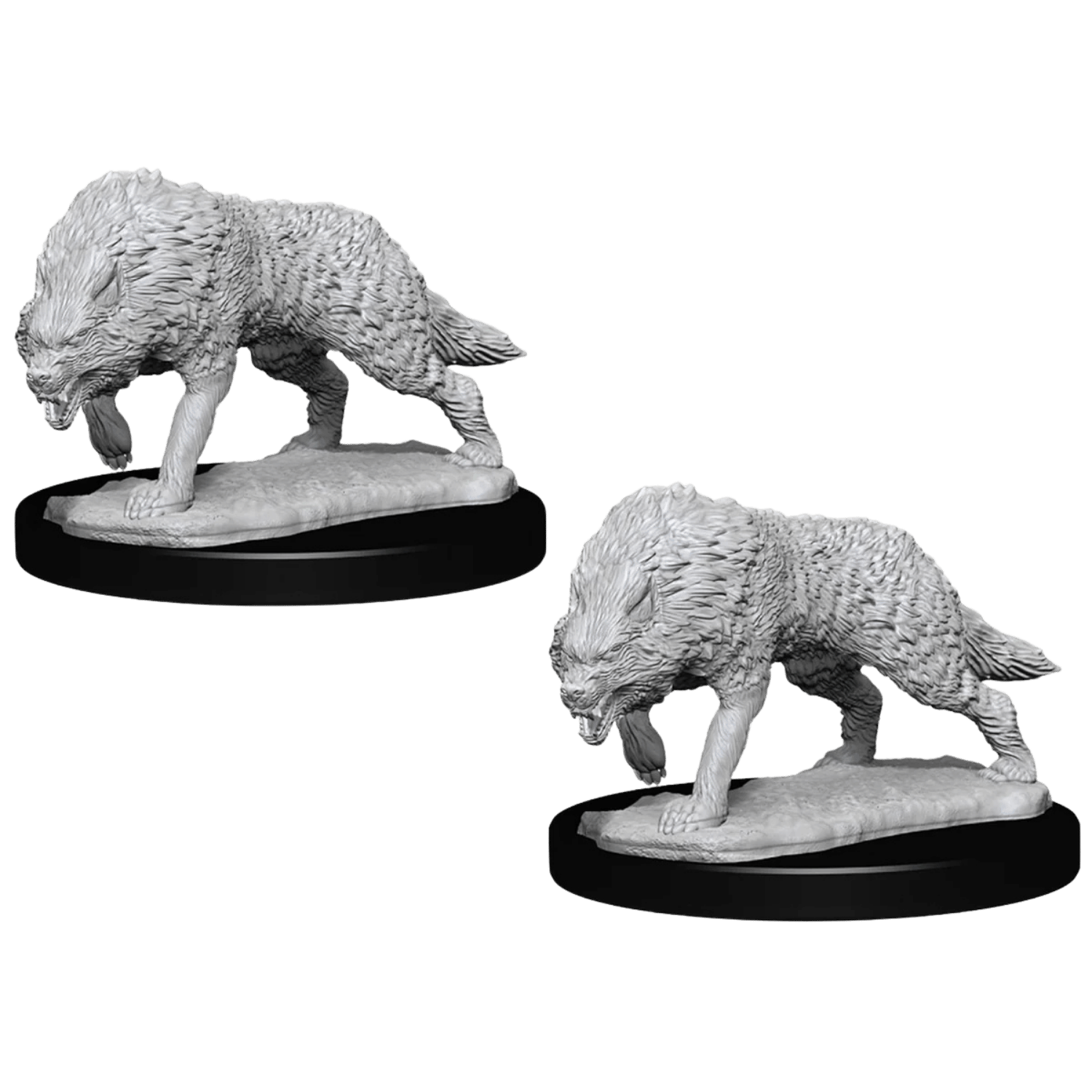 Wizkids Deep Cuts Unpainted Miniatures: Timber Wolves - Game Nerdz