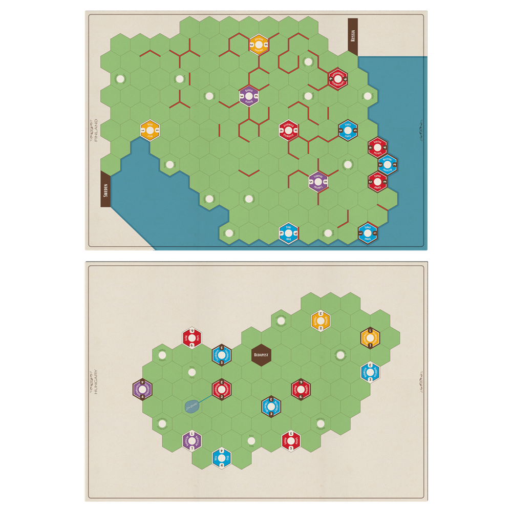 Age of Steam Deluxe: Hungary & Finland - Expansion Maps - Game Nerdz