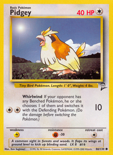 Pidgey 86/130 - Base Set 2 - Game Nerdz