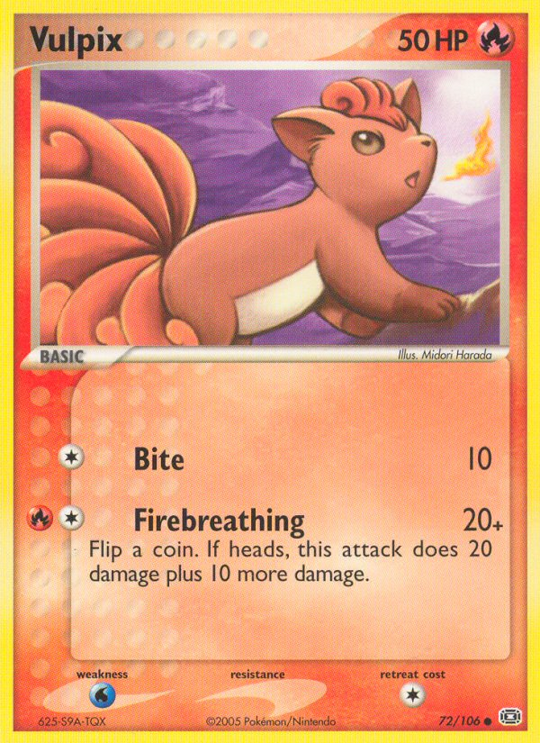 Vulpix Pokemon Card