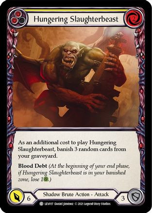 Hungering Slaughterbeast (Yellow) (LEV017) Blitz Deck: Monarch - Levia ...
