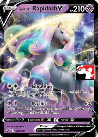 Galarian Rapidash V SWSH111 - Prize Pack Series Cards Holofoil - Game Nerdz