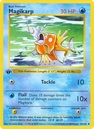 Magikarp 35 - Base Set Shadowless Unlimited - Game Nerdz