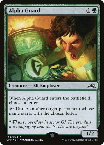 Alpha Guard (UNF-129) - Unfinity Foil - Game Nerdz