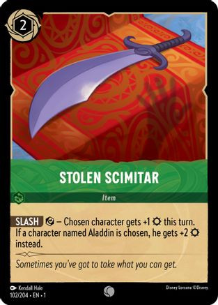 Stolen Scimitar (102/204) - The First Chapter Cold Foil - Game Nerdz