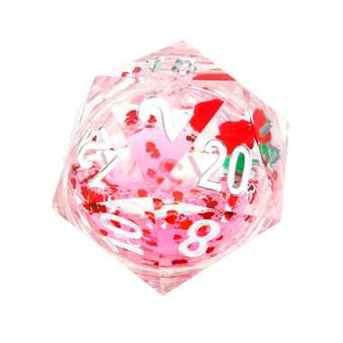Sirius Dice: 54MM D20 Snowglobe - Valentine Rose - Game Nerdz