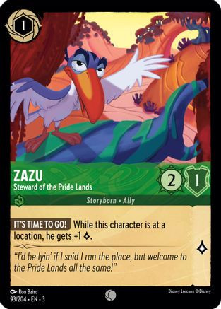 Zazu - Steward of the Pride Lands (93//204) - Into the Inklands - Game ...