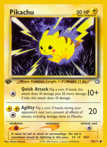 Pikachu 70/111 - Neo Genesis 1st Edition (MP) - Game Nerdz