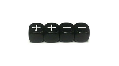 Fudge RPG: Dice - Black (4ct) - Game Nerdz