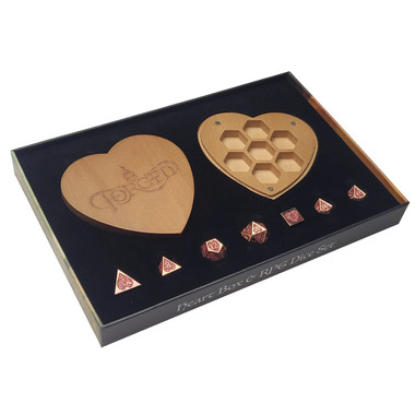 Forged Gaming: Heart Fate Heart-Shaped Metal RPG Dice Set & Heart Dice ...