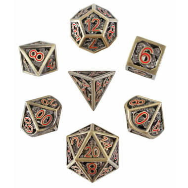 Forged Gaming: Grim Fate 7-Piece Hollow Metal Dice Set - Game Nerdz