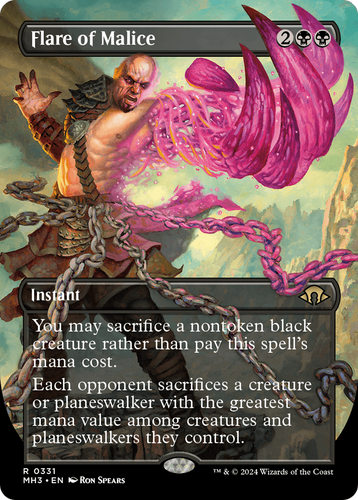 Flare of Malice (MH3-331) - Modern Horizons 3 (Borderless) - Game Nerdz