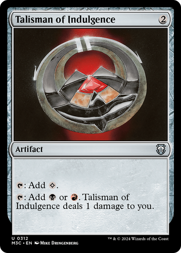 Talisman of Indulgence (M3C-312) - Modern Horizons 3 Commander - Game Nerdz